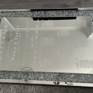 Mirror Table Plan/ Wedding Table Plan / Mirror Seating Plan/ Wedding ...