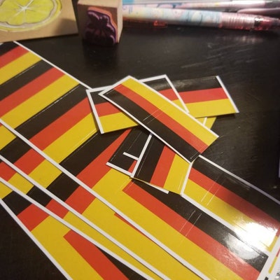 40 Removable Stickers: German Flag, Germany Party Favors, Decals - Etsy