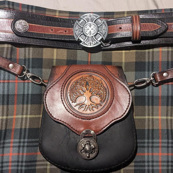 Leather Pirate Baldric Medieval Sword Belt Larp Waist Hanger Etsy