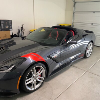 Corvette C7 Stingray Fender Hash Mark Stripes, Grand Sport Style Decals ...