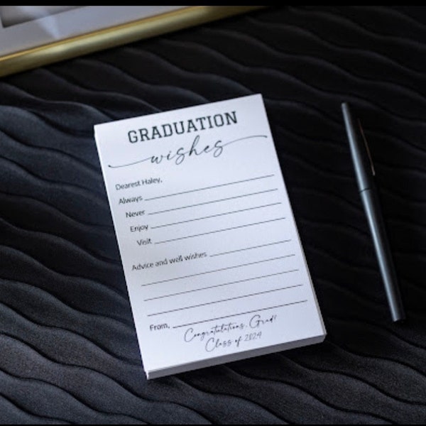Graduation Best Wishes Cards, Advice Cards for Graduation Party, Class ...
