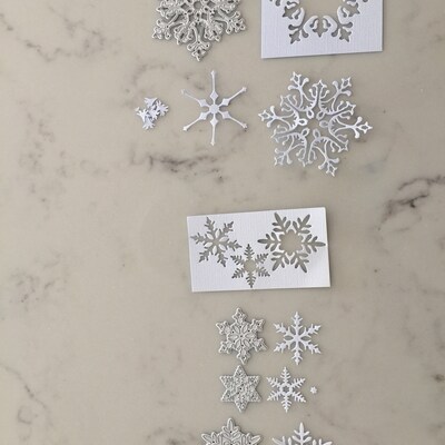 4pcs Snowflake Metal Die Cut for DIY Scrapbooking Greeting Card Making ...