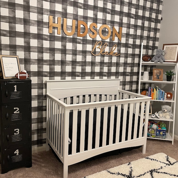 Nursery Name Sign, , Nursery Sign, Over Crib Sign, Nursery Letters ...