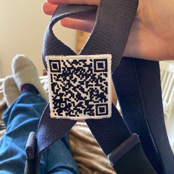 Custom QR Code Embroidered Patch, Personalised QR Code, Iron on QR ...