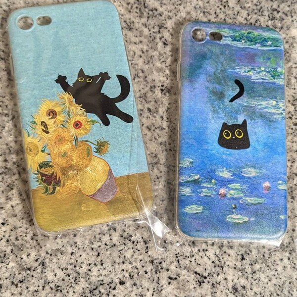 Cute Pet Cat Phone Case Kitten Cover for iPhone 16 Pro Max, 15 Plus, 14 ...