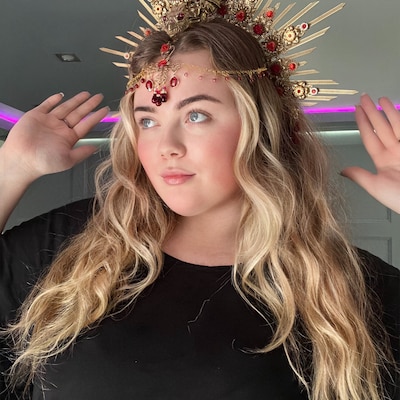 Aries Crown Zodiac Signs Celestial Headband Festival Fashion Gold Horns ...