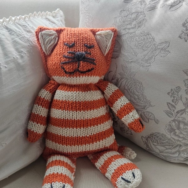 Knitted Cat Pattern: Easy Knit Happy Cats - Etsy
