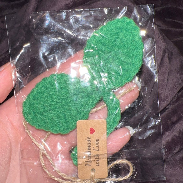 1 Pcs Crochet Sprout Leaf Headphones Accessory, Multipurpose Tie Gamer ...