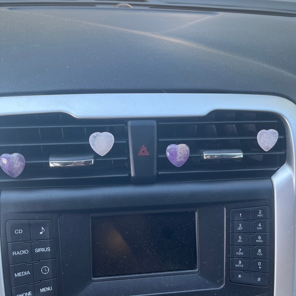Mini Crystal Heart Car Charms Car Crystal Charms Cute Interior Car ...