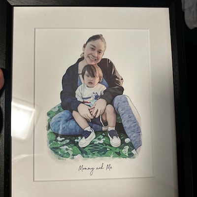 Watercolour Line Golf Portrait, Custom Sport or Hobby Illustration, Pen ...