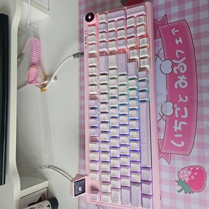 Kawaii Gaming Anime Chiikawa Usagi Inspired Keycaps PBT 132 Set MOA ...