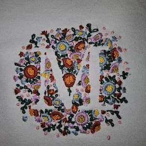 Celestial Design Letter m Hand Embroidery Pattern / Digital PDF ...