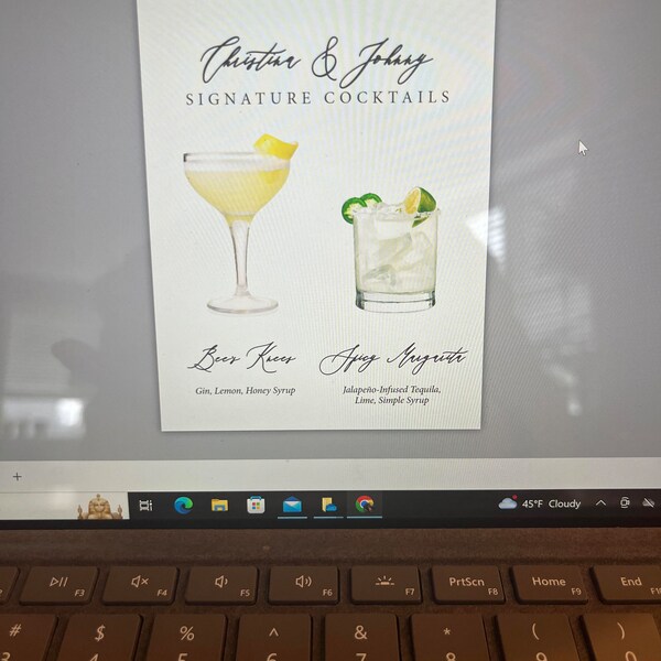 Printable Signature Cocktails Sign | Editable Signature Cocktails ...