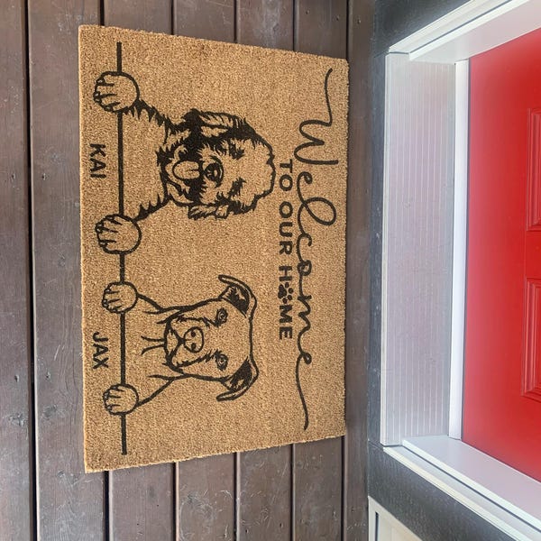 Aztec Pattern Welcome Mat | Tribal Design Doormat | Boho Entrance Rug ...