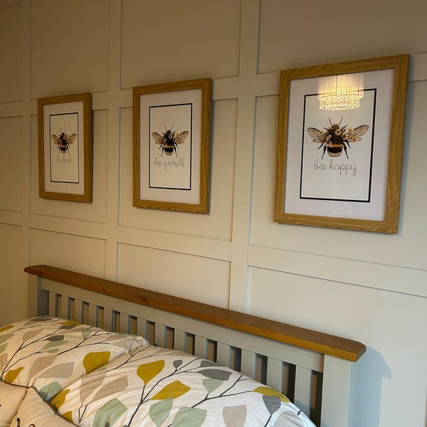 William Morris Style Bumble Bee Print Cotton Prints Exhibition Vintage ...