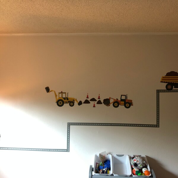 Construction Wall Decals 4 Construction Vehicle Wall Stickers W ...