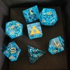 Sea Turtle Dnd Dice Set Ocean Theme Black Glass Dnd Dice Set Dungeons ...