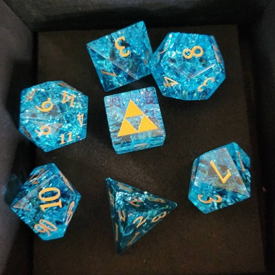 Sea Turtle Dnd Dice Set Ocean Theme Black Glass Dnd Dice Set Dungeons ...