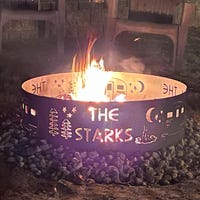 American Flag Fire Pit Ring, 16" Tall, Heavy Duty, Patriotic, Made in ...