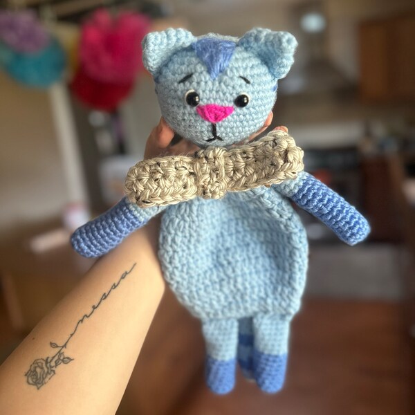 Crochet Cat Pattern, Snuggler Cat Pattern, Cat Lovey Pattern Tutorial ...