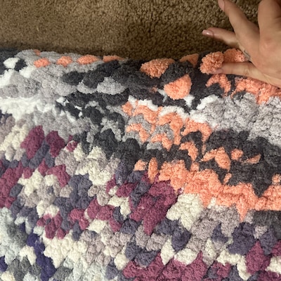 Chunky Rug, Chunky Knit Carpet, Giant Knit Throw, Jumbo Knit Carpet ...