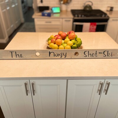 Custom Rustic Wooden Shot Board Ski - Etsy