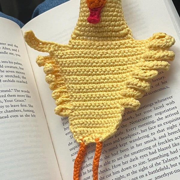 Chicken Bookmark Crochet Pattern | Amigurumi PDF Pattern - Etsy
