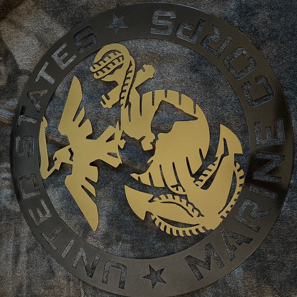 US Marine Corps Metal Sign -- Authorized Seller for USMC Logo -- USMC ...