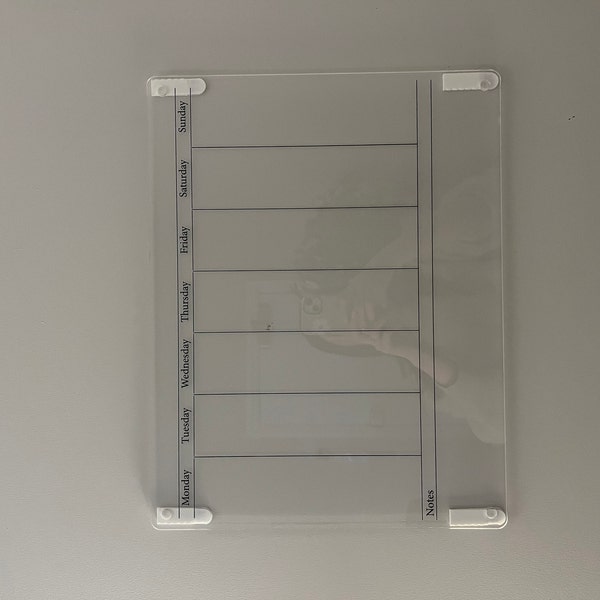 Minimalist Acrylic Weekly Planner - Daily Weekly Acrylic Planner Boards ...