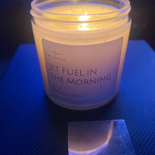 JET FUEL in the MORNING — Airplane Candle, Jet Fuel Candle, Pilot Gift ...