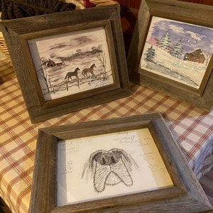 Cornerblock Frame in Rust Farmhouse Picture Frame Wood Picture Frame - Etsy