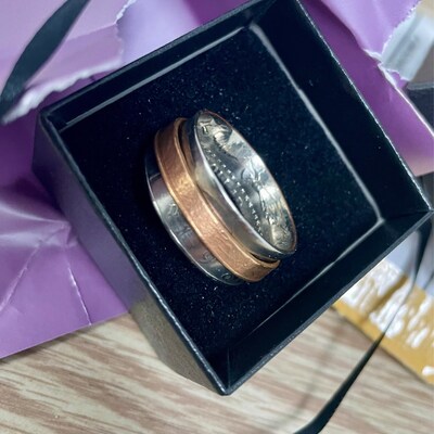 Quarter Penny Spinner / Fidget Ring Made to Order to Size - Etsy
