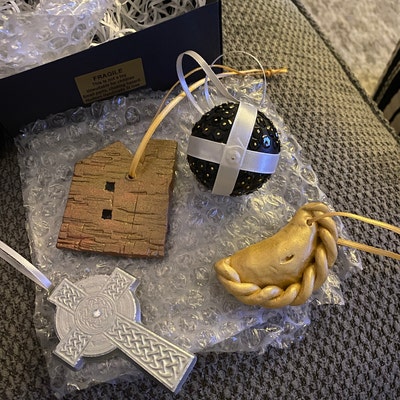 Boxed Set of Cornish Christmas Tree Decorations - Etsy UK