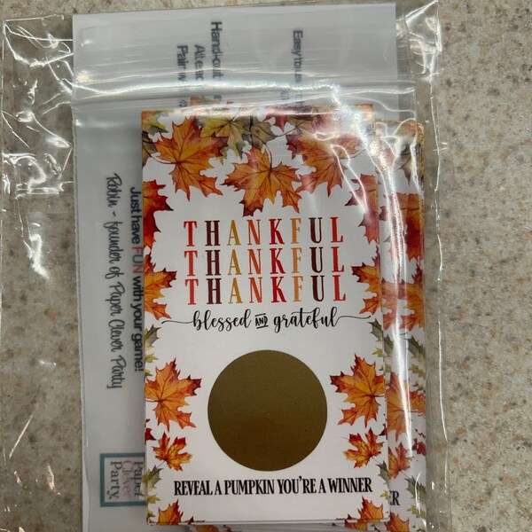 Harvesting Pumpkin Scratch off Cards 30 Pack - Fall Halloween, Baby ...
