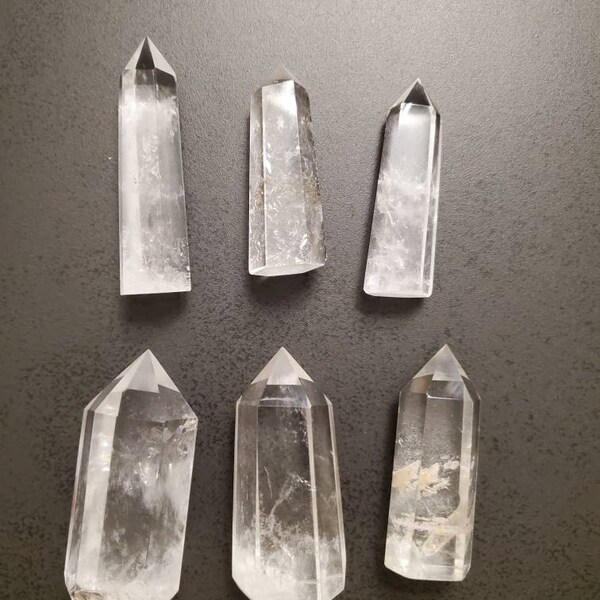 Rainbow Rough Titanium Crystal Points, Quartz Sticks, Spikes, Rainbow ...