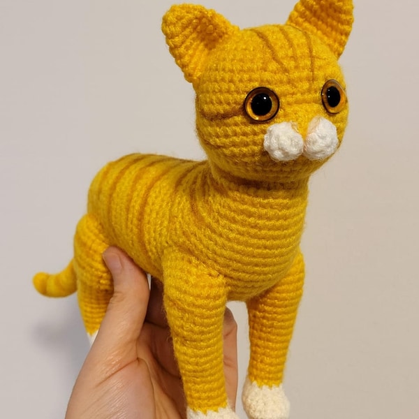 Orange Tabby Cat Crochet Pattern, Cat Amigurumi PDF, Realistic Kitten ...