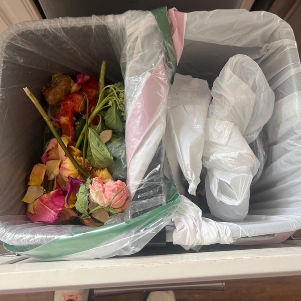 Trash Can Divider for Compost and Recycle Kitchen Waste Organizer ...