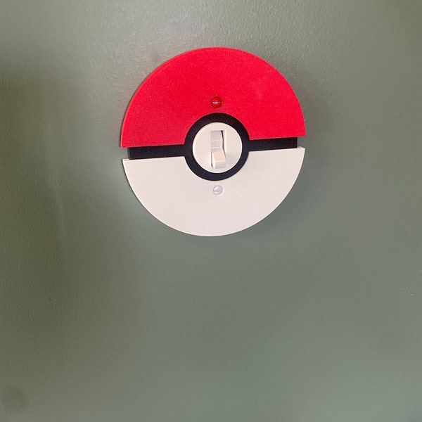 Pokemon Pokeball Light Switch Cover – Kids Room Decor, Gaming Nursery ...