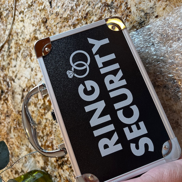 RING SECURITY Briefcase With Ring Holder Inside - Ring Bearer Case ...