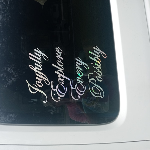 CUSTOM TEXT Script VERTICAL Windshield Vinyl Side Decal Sticker Car ...