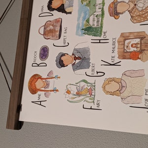 Anne of Green Gables Watercolor Alphabet Poster L. M. Montgomery - Etsy