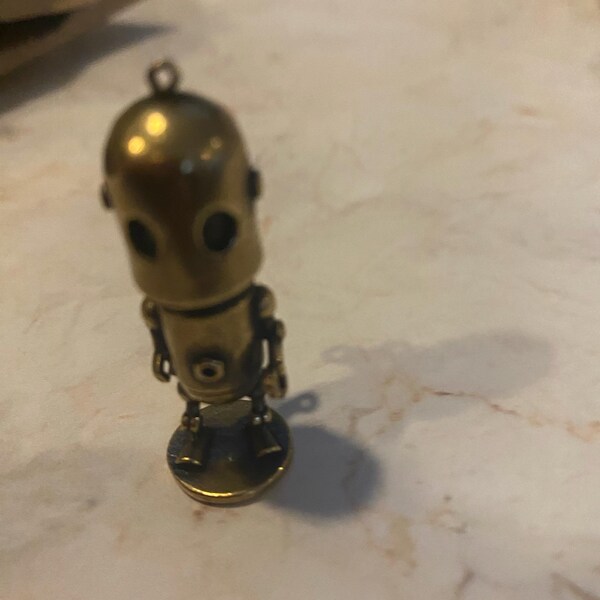 Bitsy, the Brass Robot Figurine - Etsy