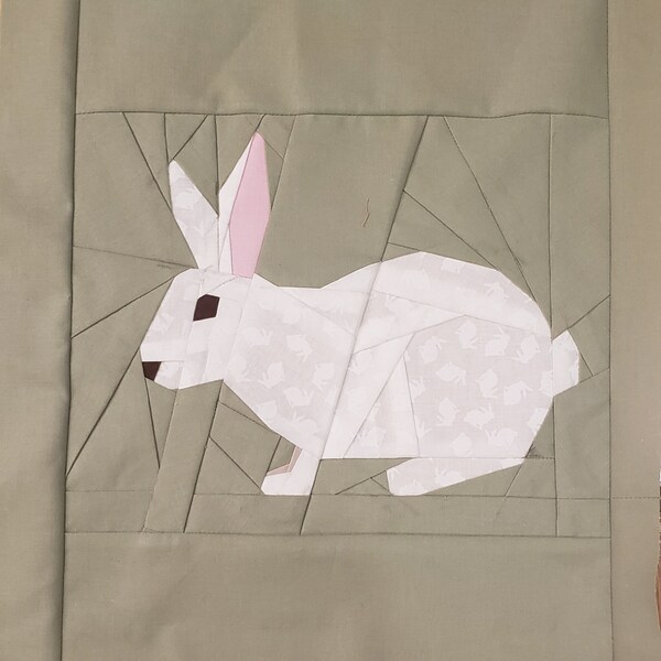 Bunny Rabbit Paper Pieced Quilt Block Pattern - Etsy