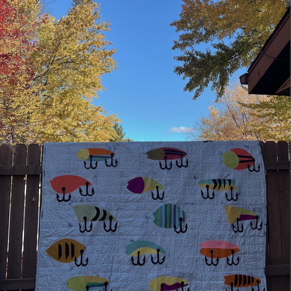 FCP-049 Caught Ya! (digital Pattern) *a Fusible Applique Quilt Pattern ...
