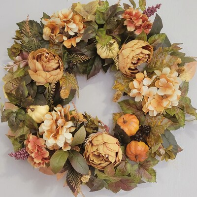 Year Round Greenery Wreath for Front Door With Seeded Eucalyptus ...