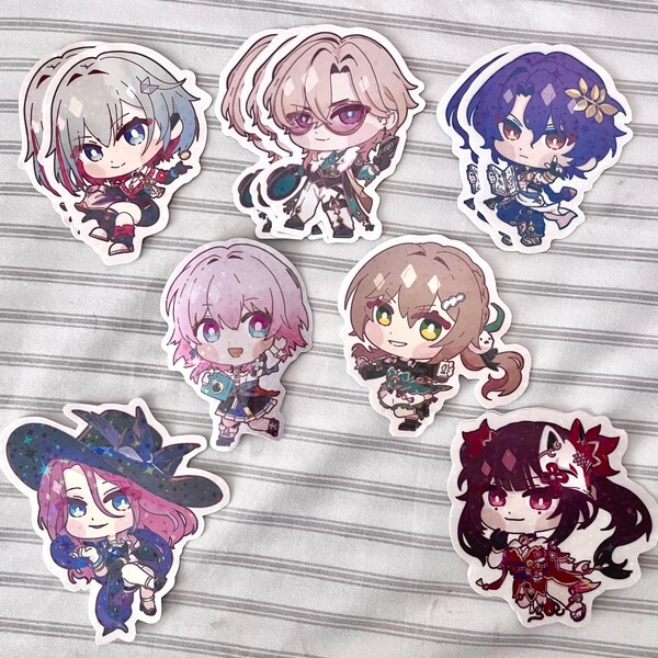 Honkai: Star Rail Holographic Glitter Acrylic Charms - Etsy