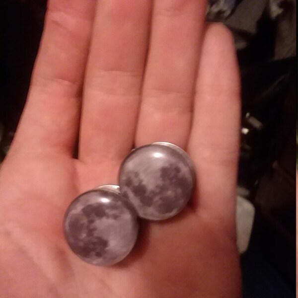 Full Moon Picture Plugs Gauges - 16g, 14g, 12g, 10g, 8g, 6g, 4g, 2g, 0g ...