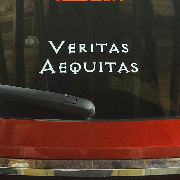 Veritas Aequitas Latin for Truth and Justice Vinyl Decal Sticker for ...