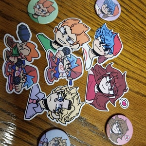 Friday Night Funkin FNF Stickers and Buttons - Etsy