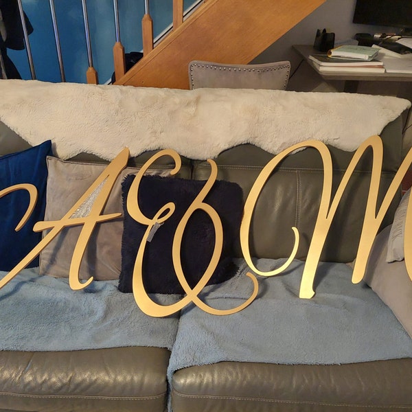Extra Large Wood Letter, Initial Wall Hanging, Wedding Backdrop Letter ...